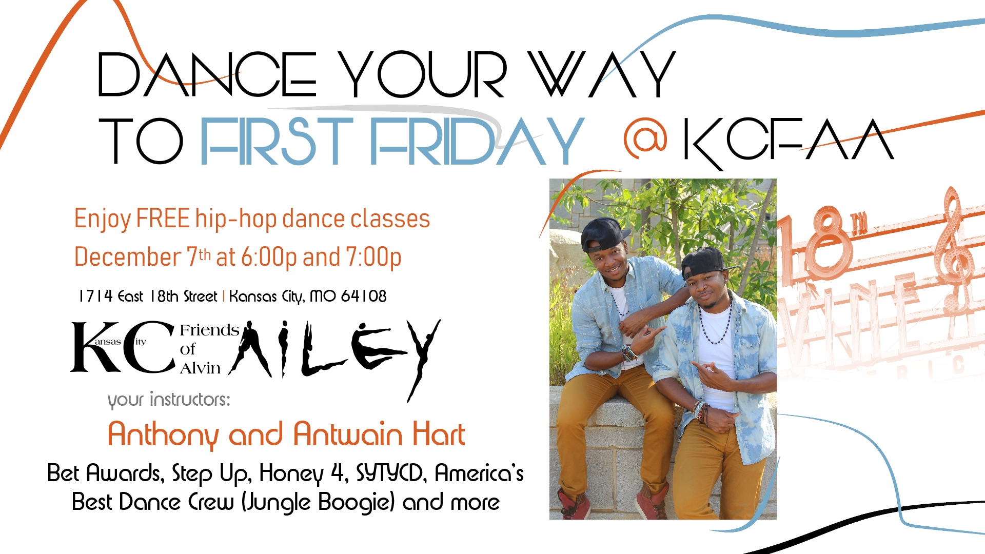 First Friday with the Hart Twins! - Kansas City Friends of Alvin Ailey